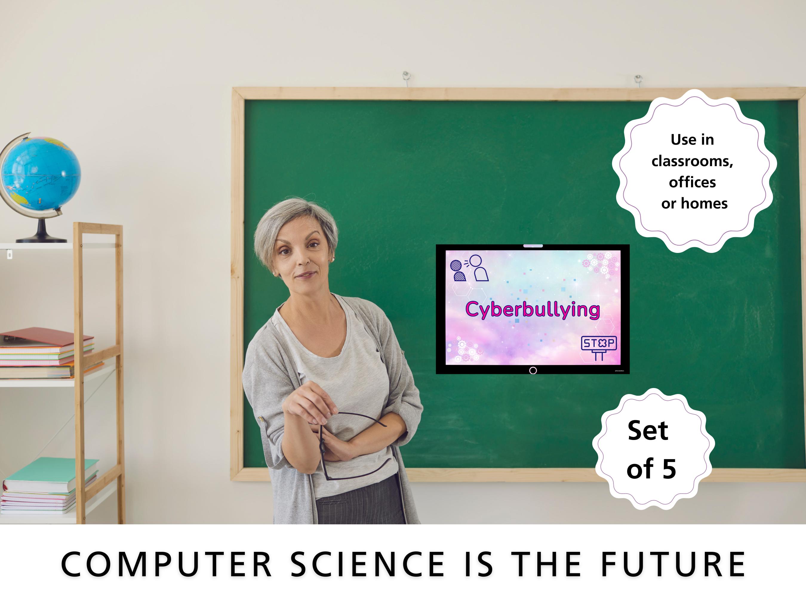 Cyberbullying Awareness Posters (set of 5)| Digital Printable Computer ...