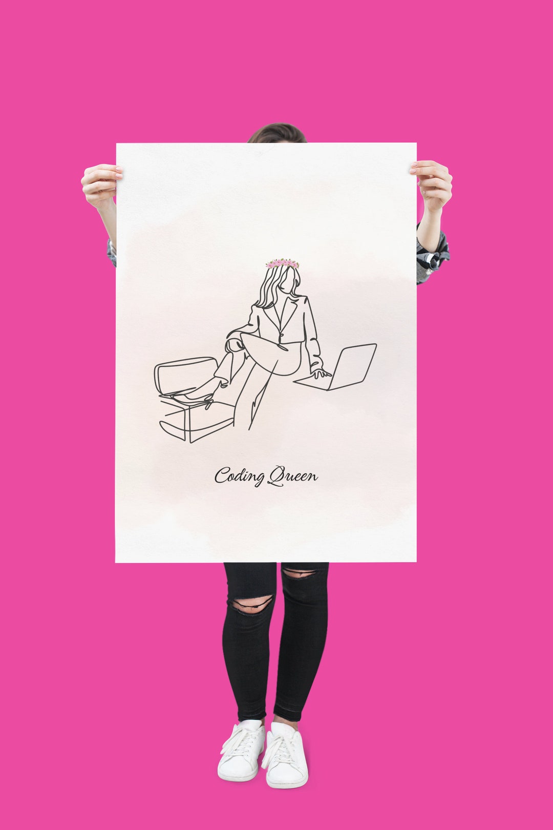 Girls Who Code Queen Poster -female Programmer Print for Aspiring ...