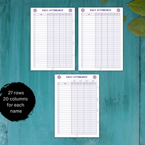 Attendance List: Progress & Grade Tracker |printable Checklist, Daily ...
