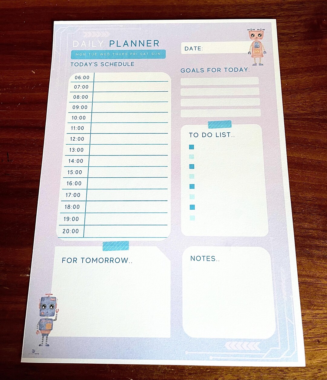 Robot Daily Planner and Tech Journal | Computer Science Student ...