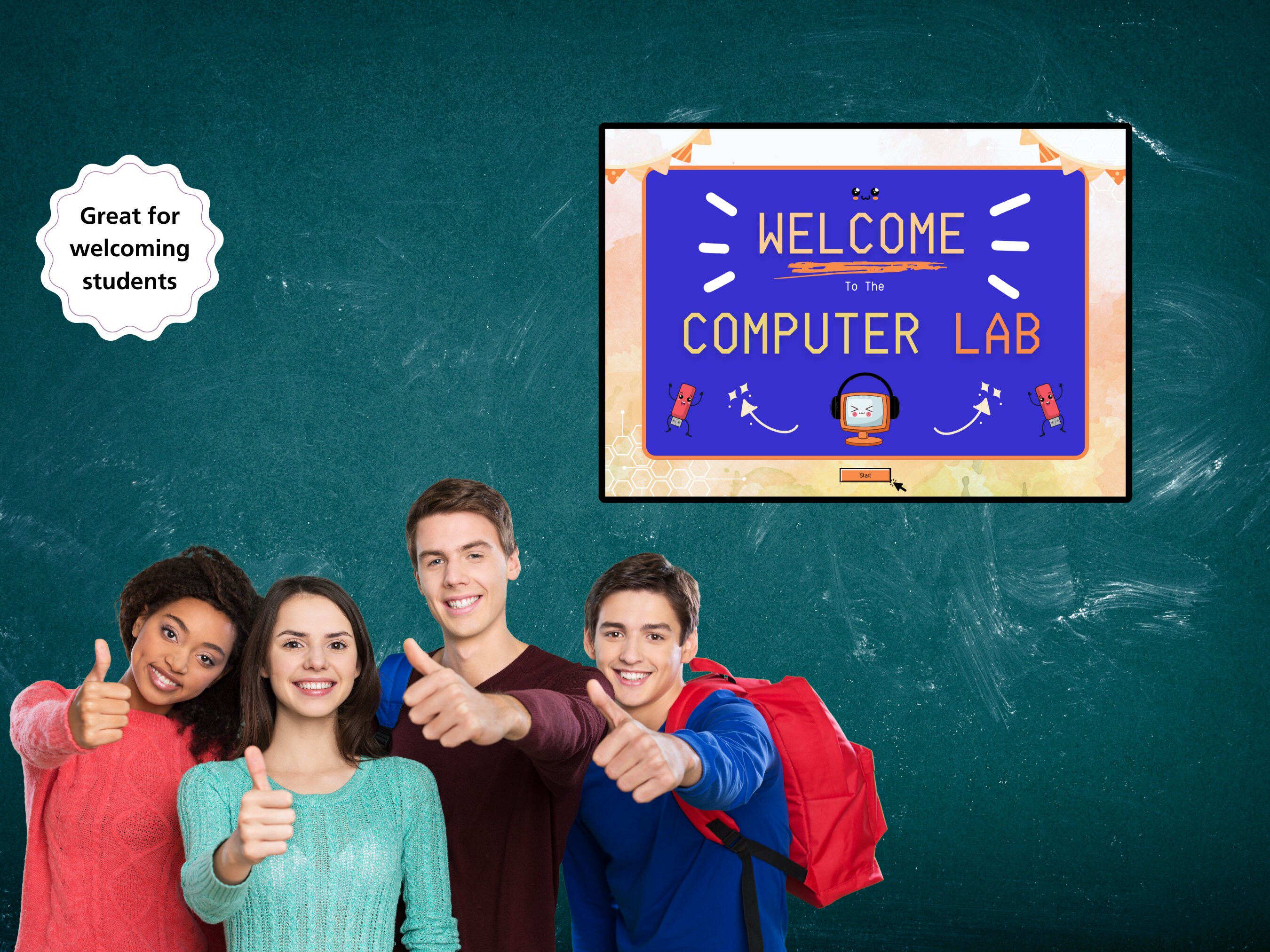 Computer Lab Cute Sign School Classroom Computing Decor Teacher Door ...