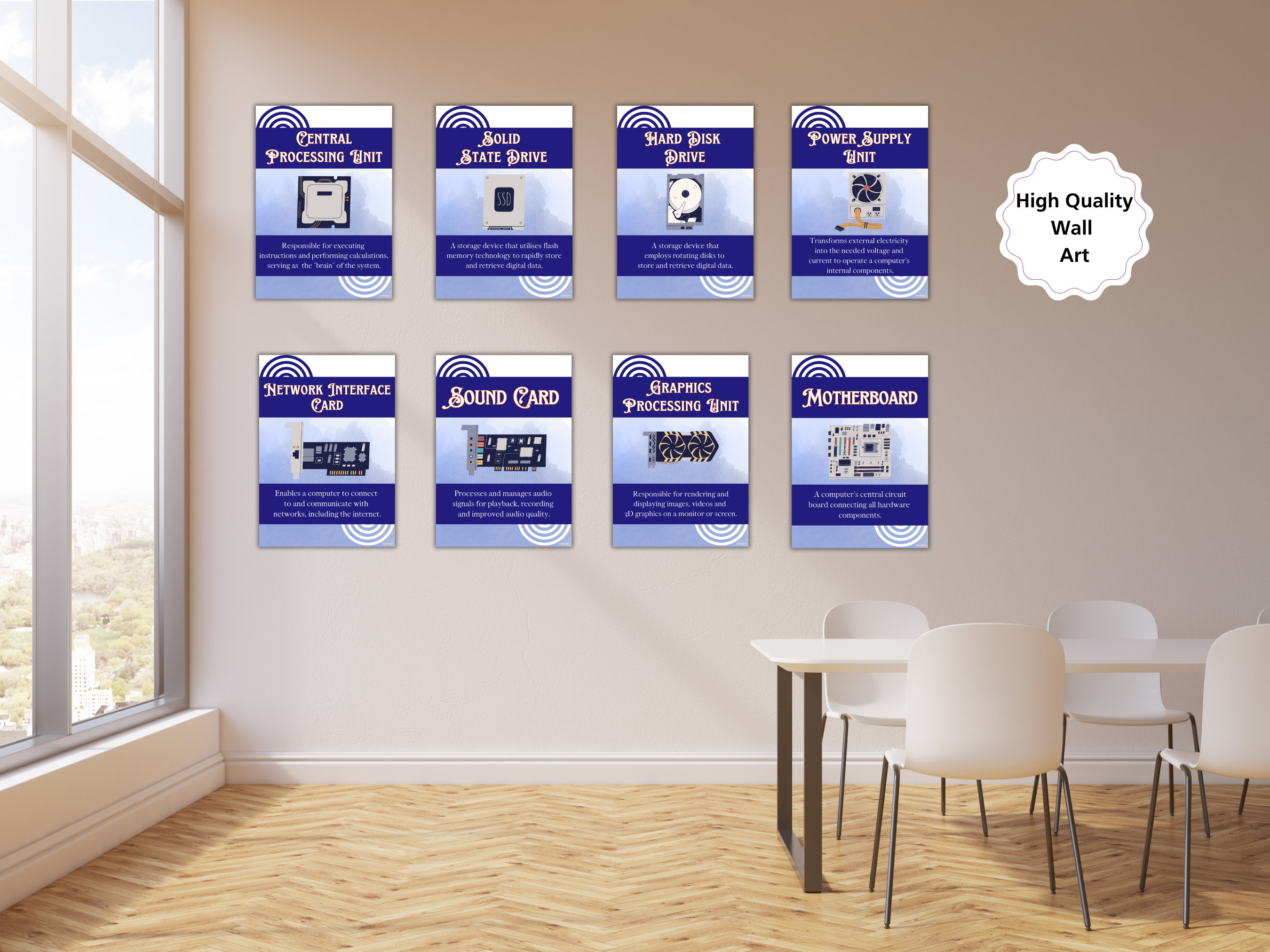 Computer Hardware Posters Set of 8 - Computing Tech Classroom Posters ...