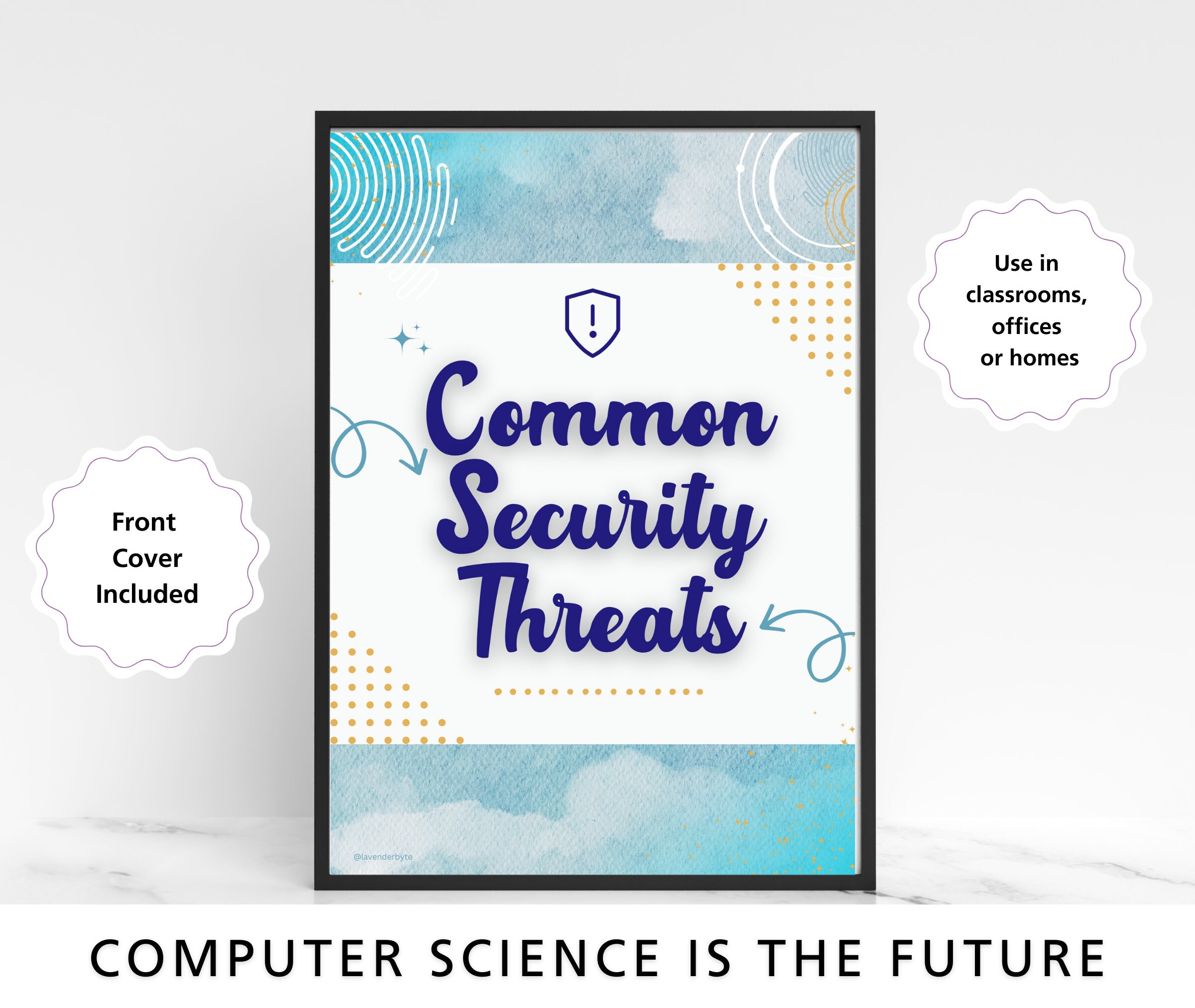 Computer Security Threats Cheat Sheet Posters - Technology Classroom ...