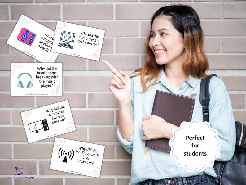 Back to School Lunchbox Jokes for Kids Technology Theme Cards - Etsy