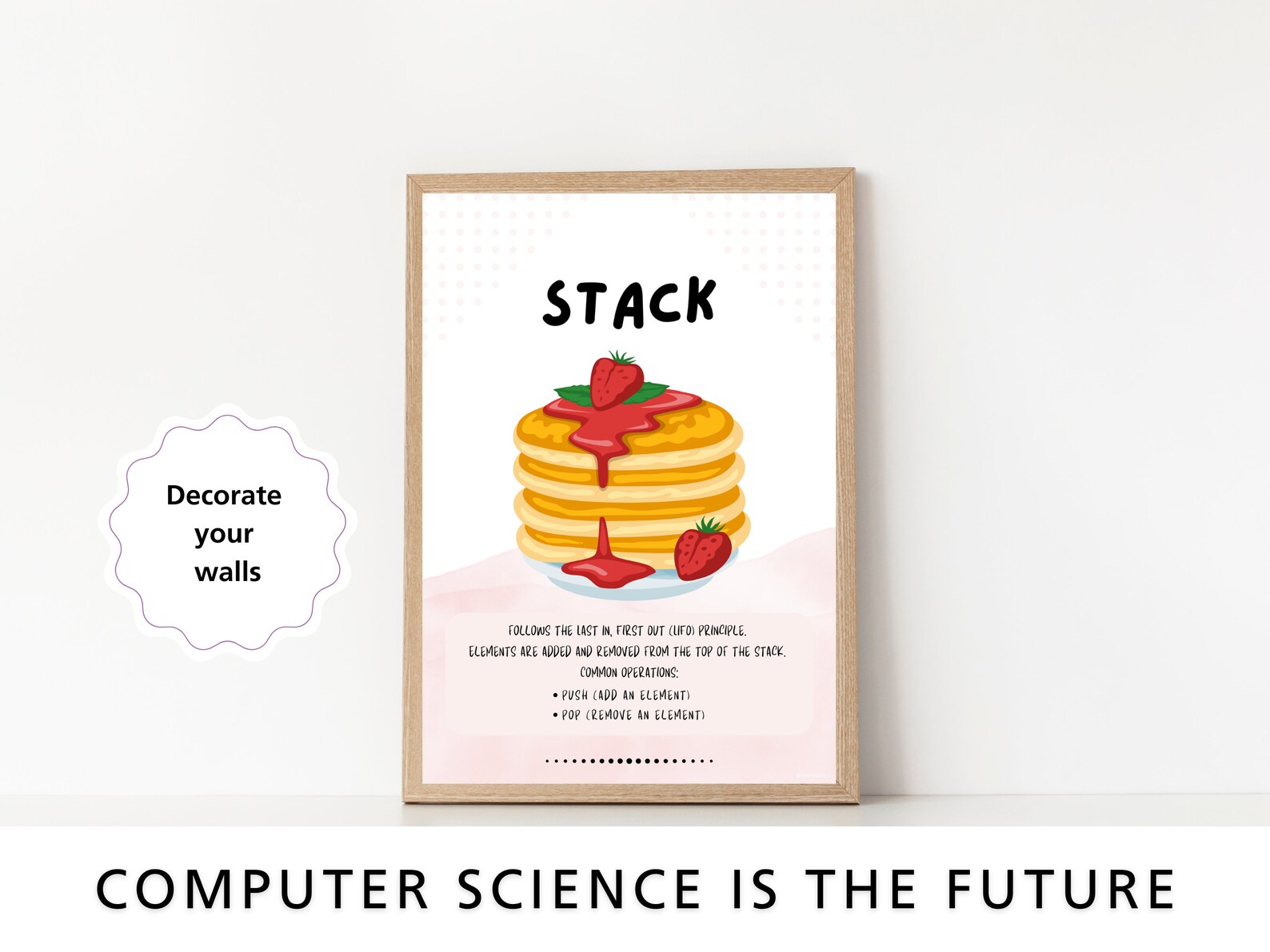 Tech Classroom Posters Computer Science Help Cheat Sheet Computing Lab Data Structure Set Bundle ...