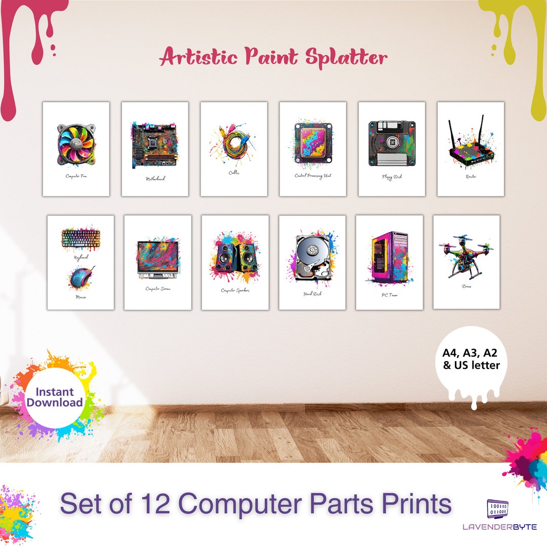 Artistic Computer Hardware Posters - Computing Classroom Posters X12 ...
