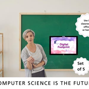 Digital Footprint Awareness Posters (set of 5)| Digital Printable ...