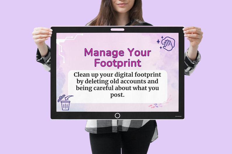 Digital Footprint Awareness Posters (set of 5)| Digital Printable ...