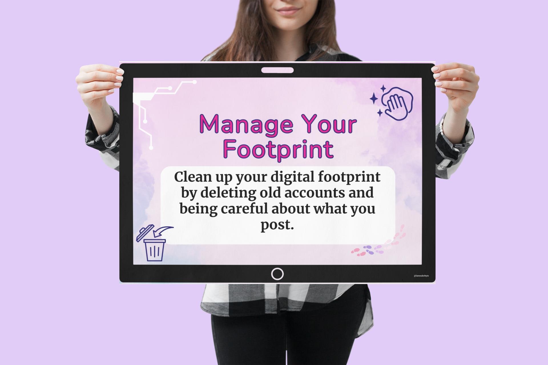 Digital Footprint Awareness Posters (set of 5)| Digital Printable ...