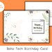 Unique Boho Tech-themed Birthday Cards for Coders and Geeks - Printable ...
