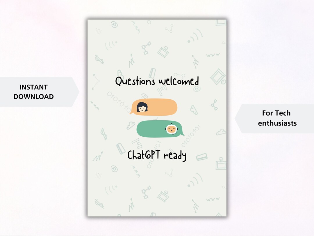 Chat GPT AI Poster - Printable Programmer Gift for Computer Science ...