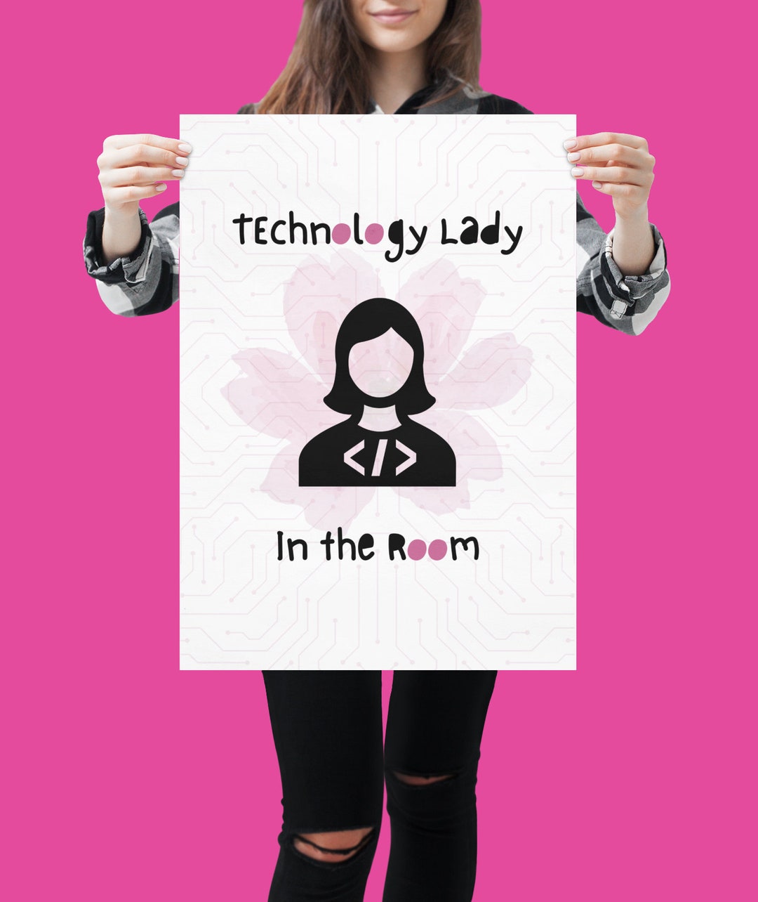 Technology Lady Poster | STEM Inspiration for Girls | Tech Classroom ...