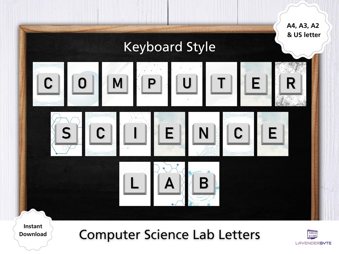 Classroom Computer Science Lab Letter Posters Computing |tech Display ...