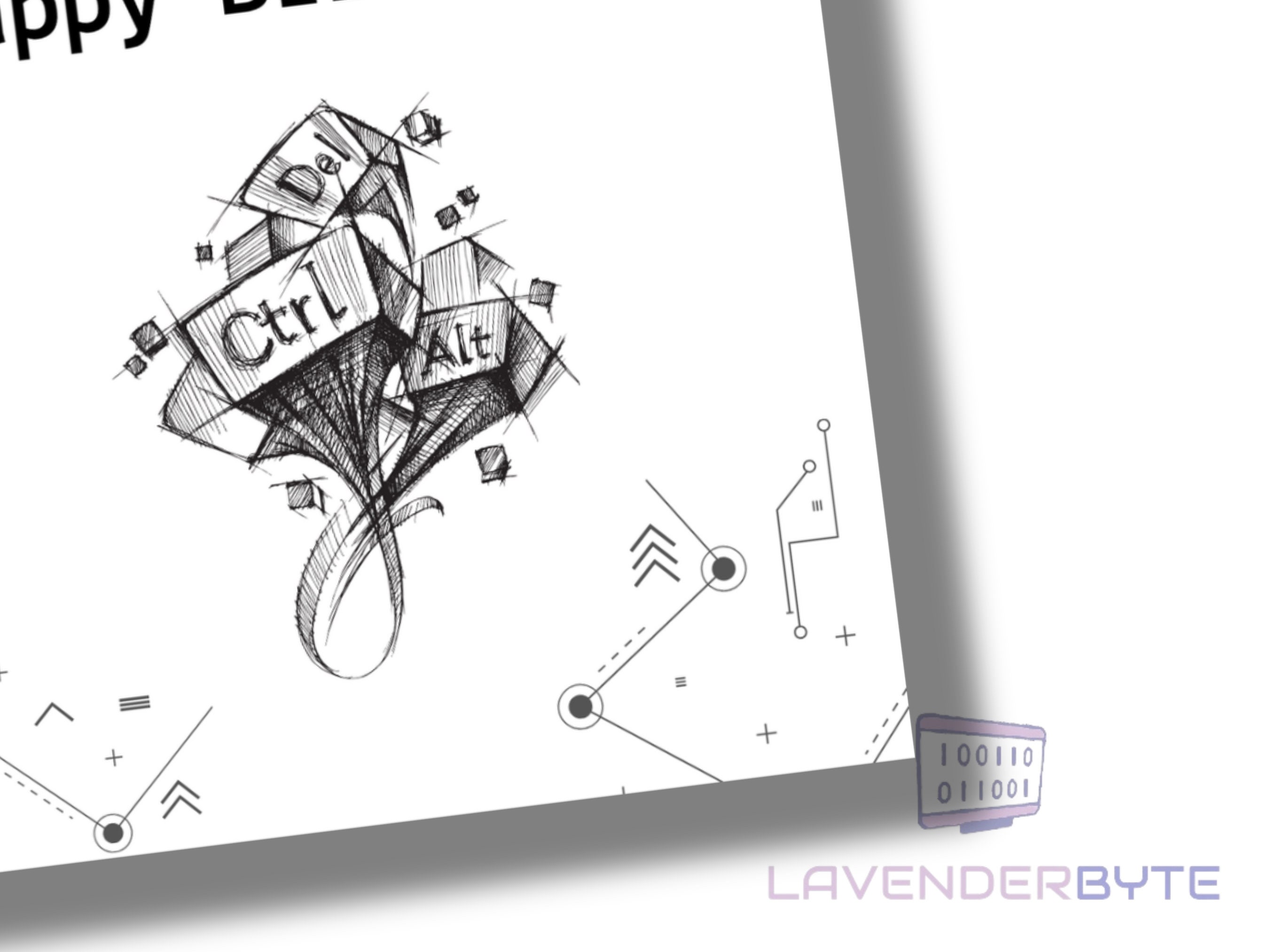 Ctrl Alt Delete Funny Tech Birthday Card - Printable Happy Birthday ...