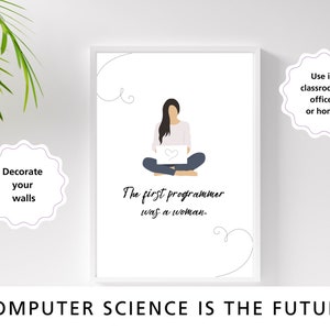Girls Who Code Wall Art | Computer Science | Programming Poster ...
