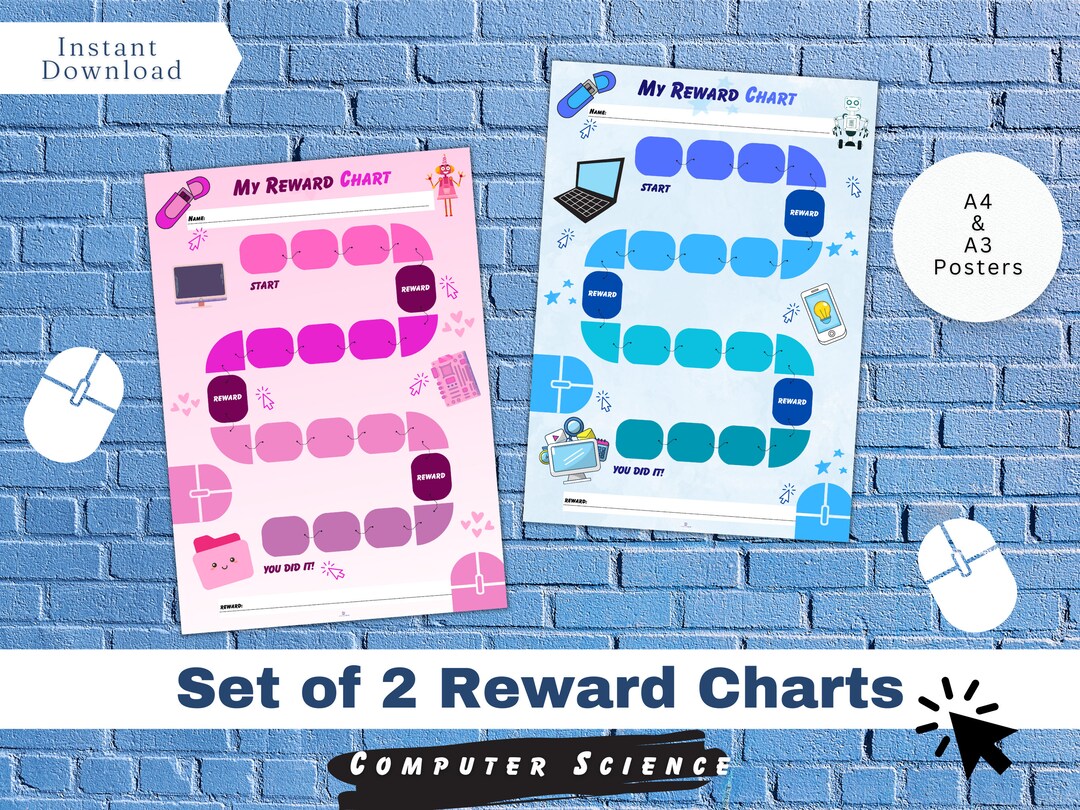 Technology Kids Reward Chart | Daily Routine & Behaviour Tracker ...