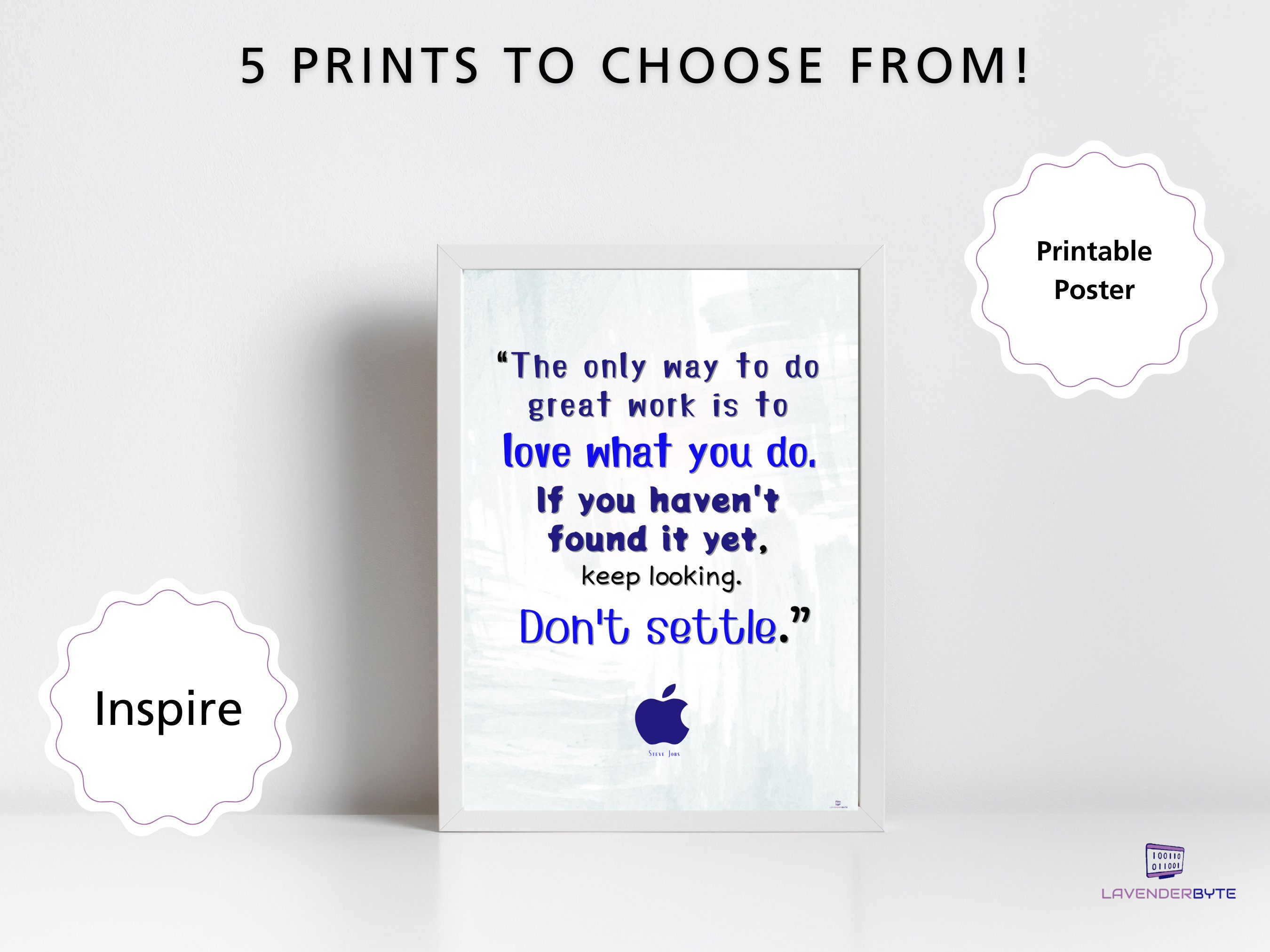 Steve Jobs Quotes Poster Set:apple MAC Prints Classroom Decor ...