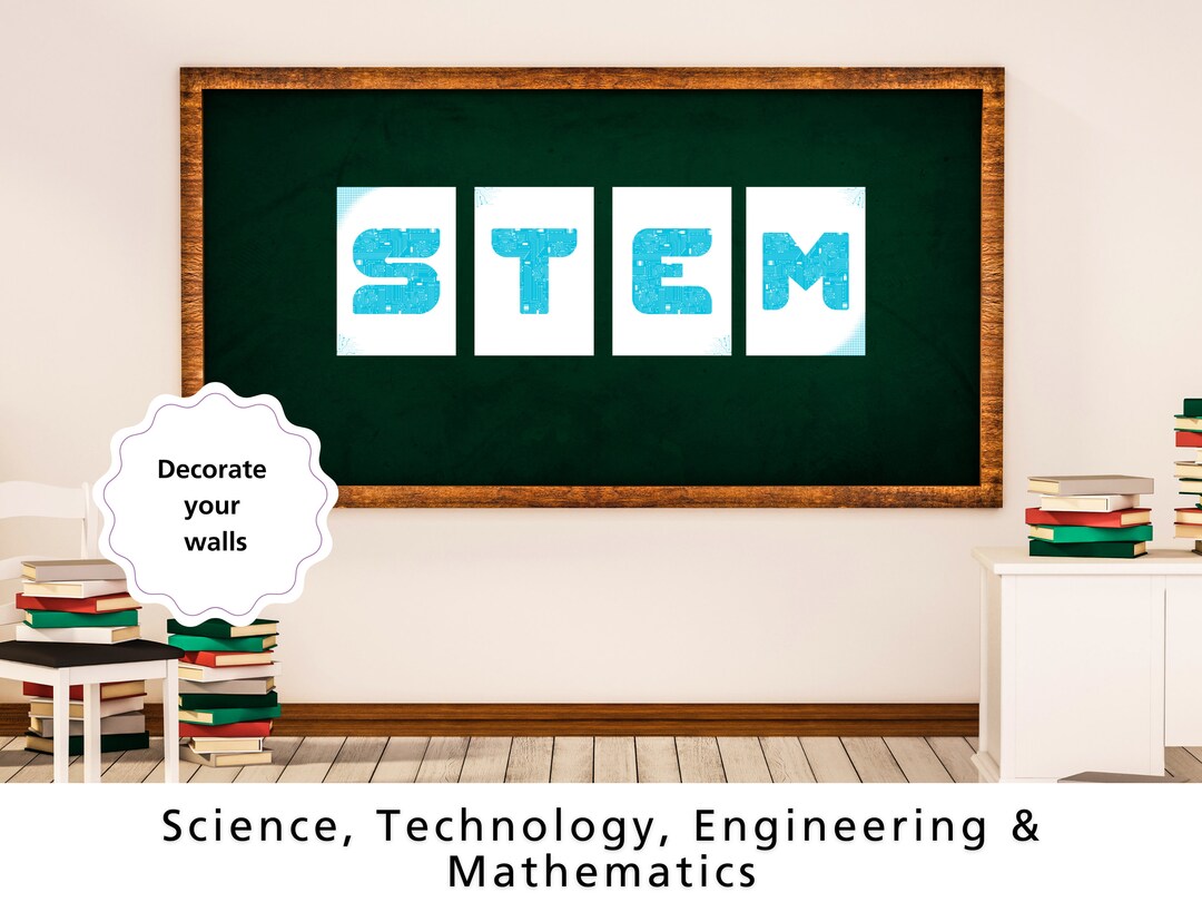 Classroom STEM Blue Circuit Posters - Computing Inspiring Tech Display ...