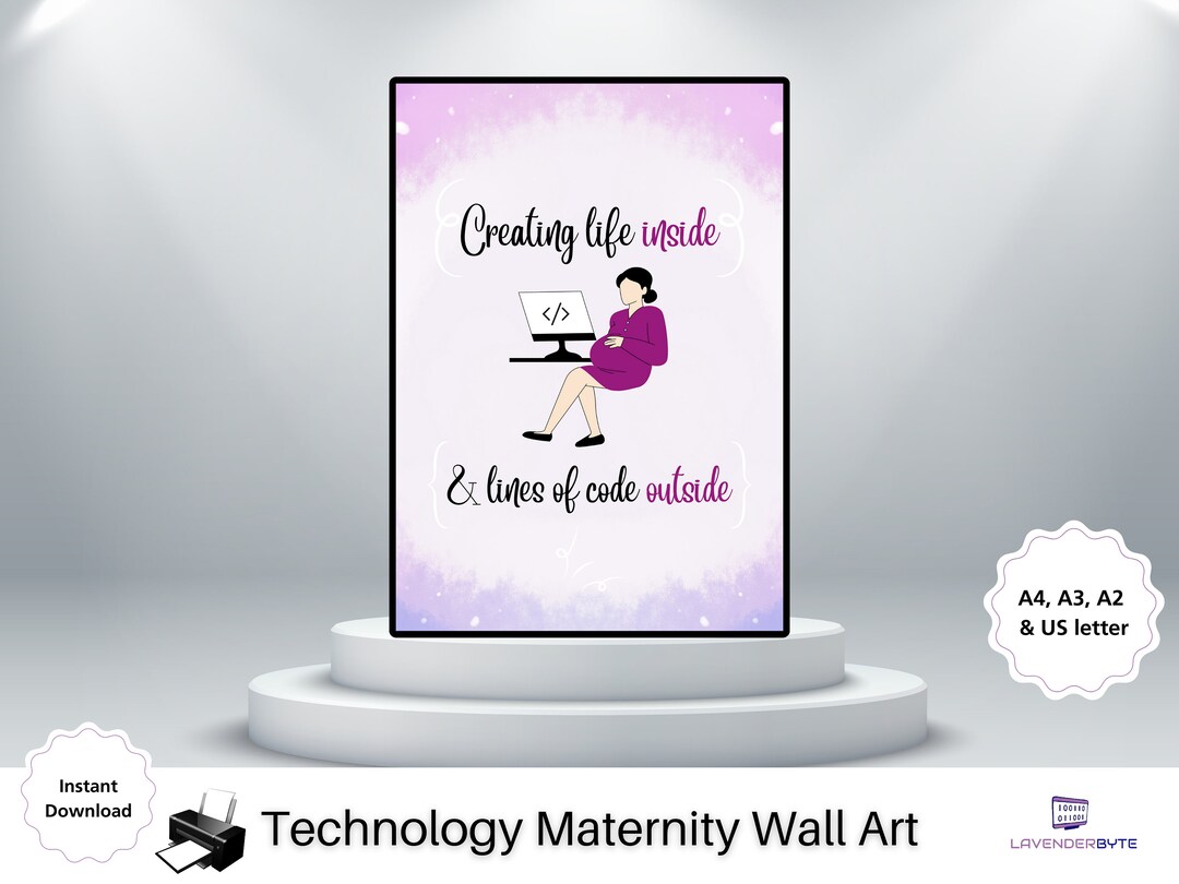 Maternity Pregnancy Tech Poster: Creating Life Inside|coding Outside ...