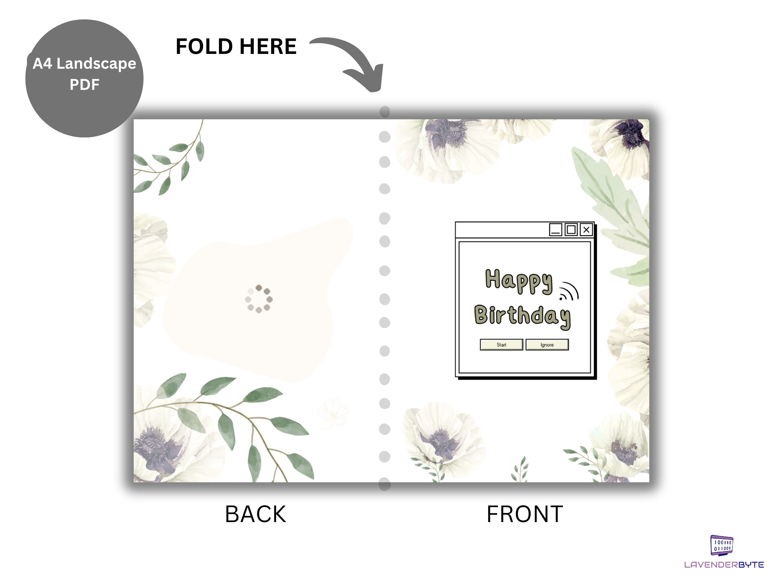 Unique Boho Tech-themed Birthday Cards for Coders and Geeks - Printable ...