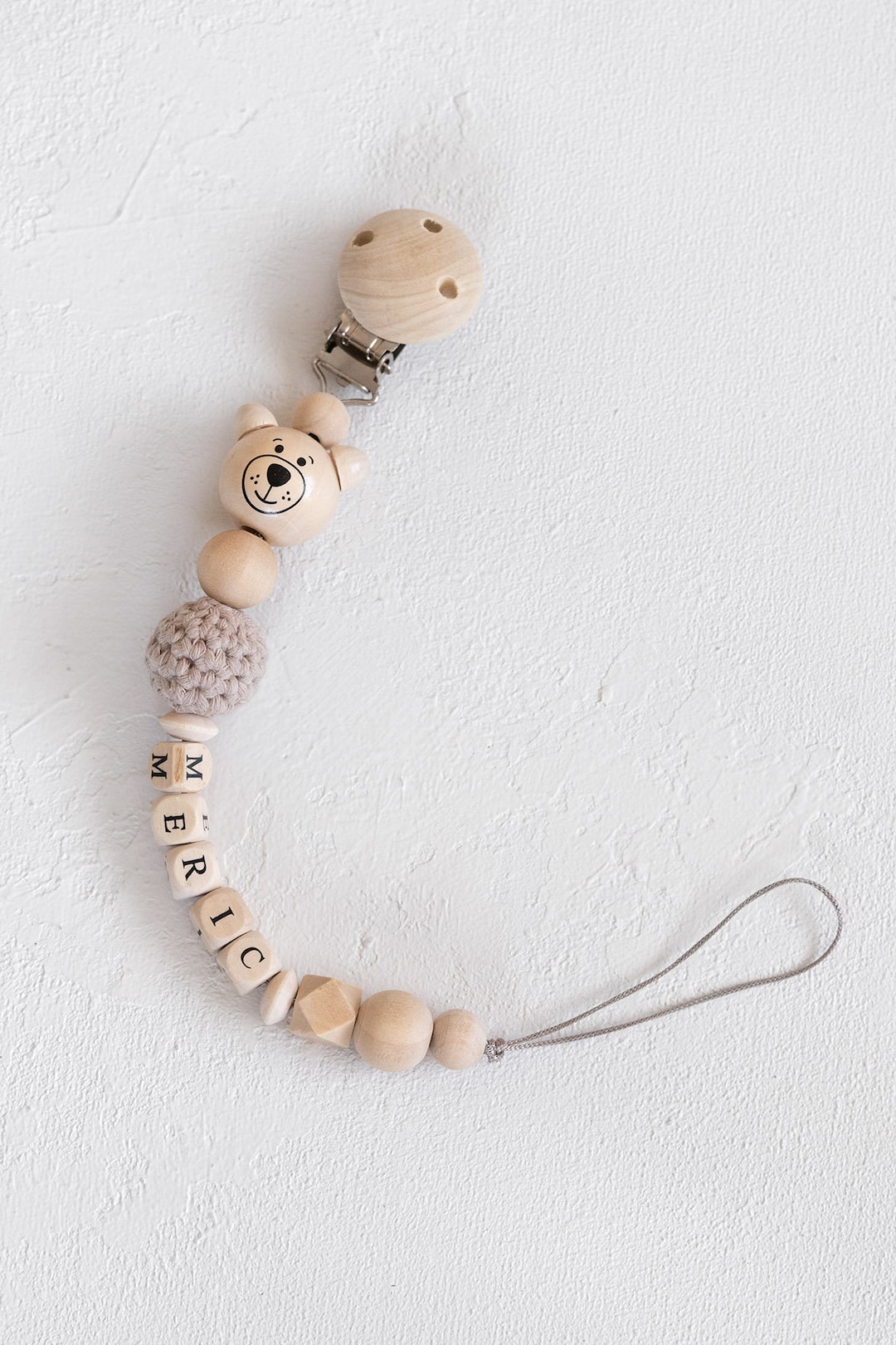 Personalised Teddy Dummy Clip - Etsy