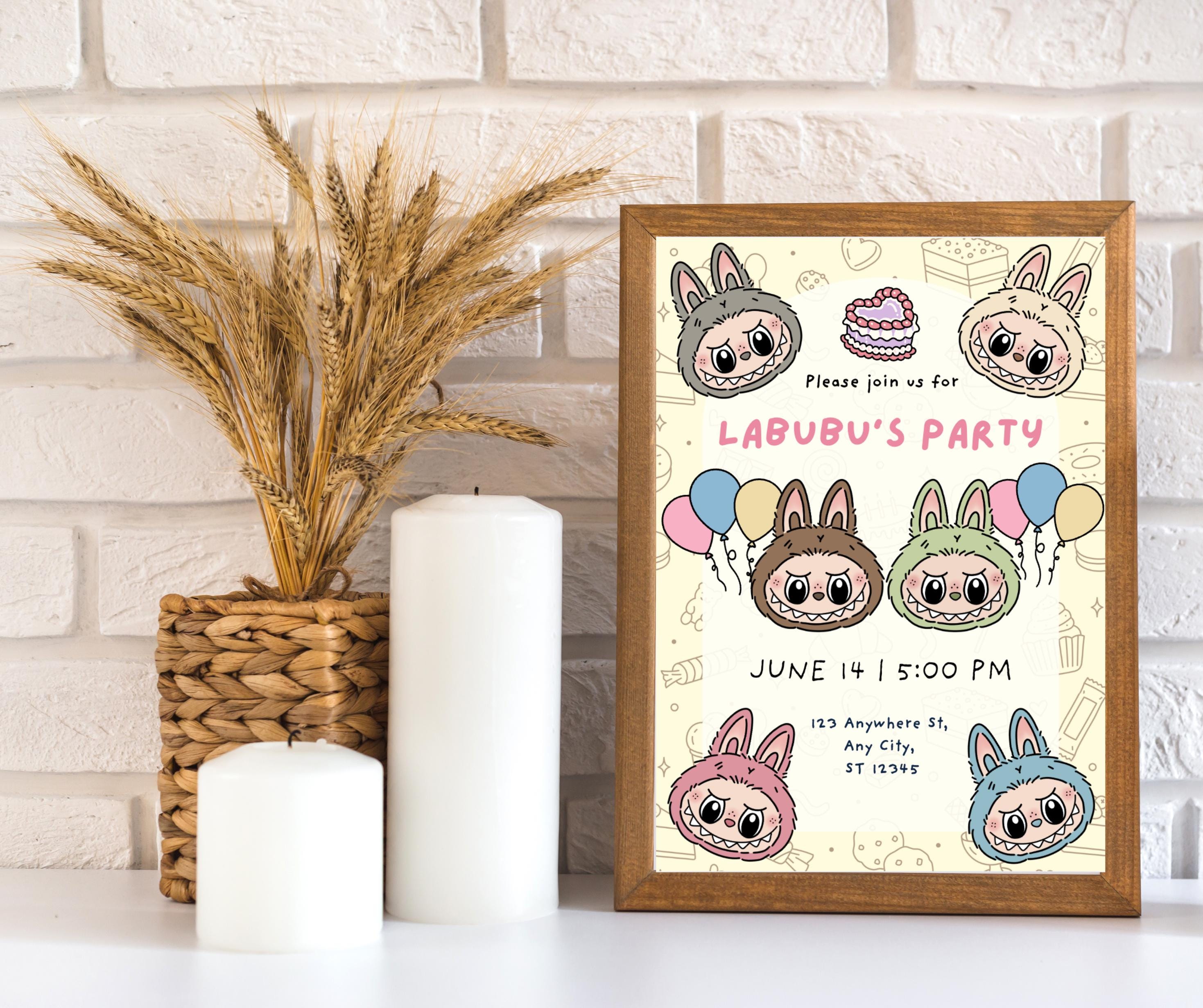 Labubu the Monsters Birthday Invitation Template, Editable, Printable ...