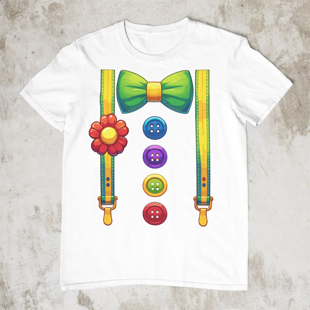 Camiseta unisex disfraz de carnaval Disfraz de payaso con tirantes ...
