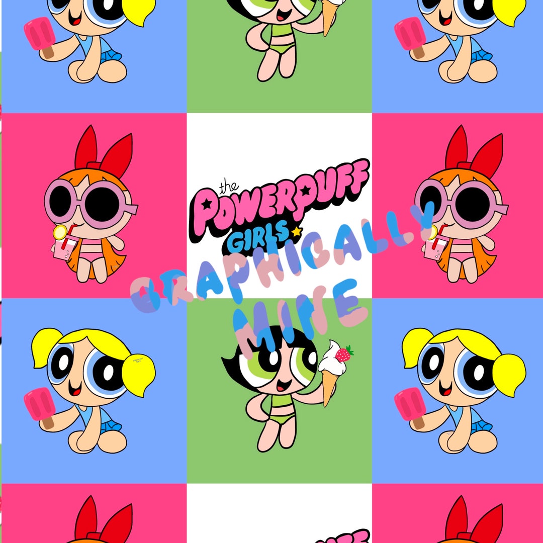 Puff Girls Summer Seamless File, Digital Image - Etsy