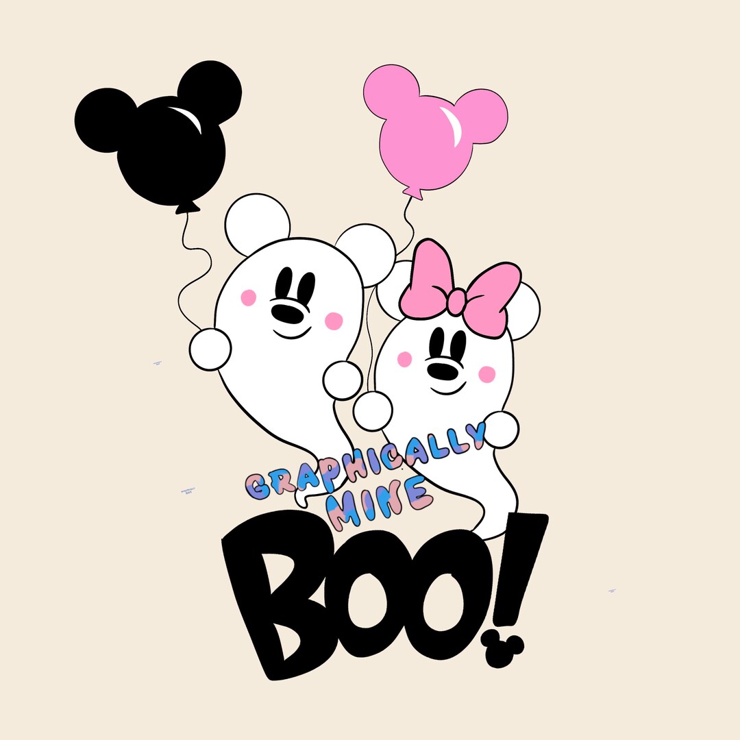 Halloween Couple Boo Mouse PNG File - Etsy