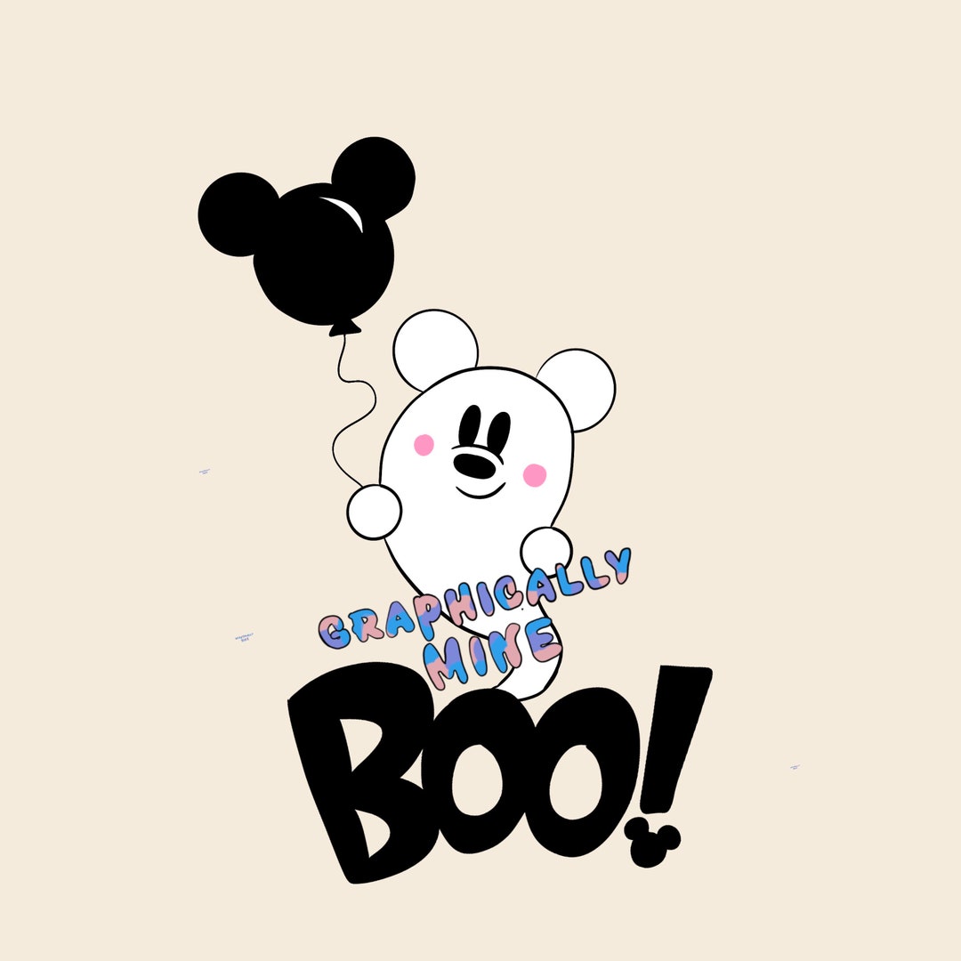 Double Halloween Boo Mouse PNG File - Etsy