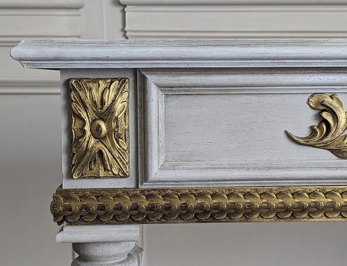 Chateau Dore V, Wooden Table, Desk, Distress Finish, Narrow Table ...