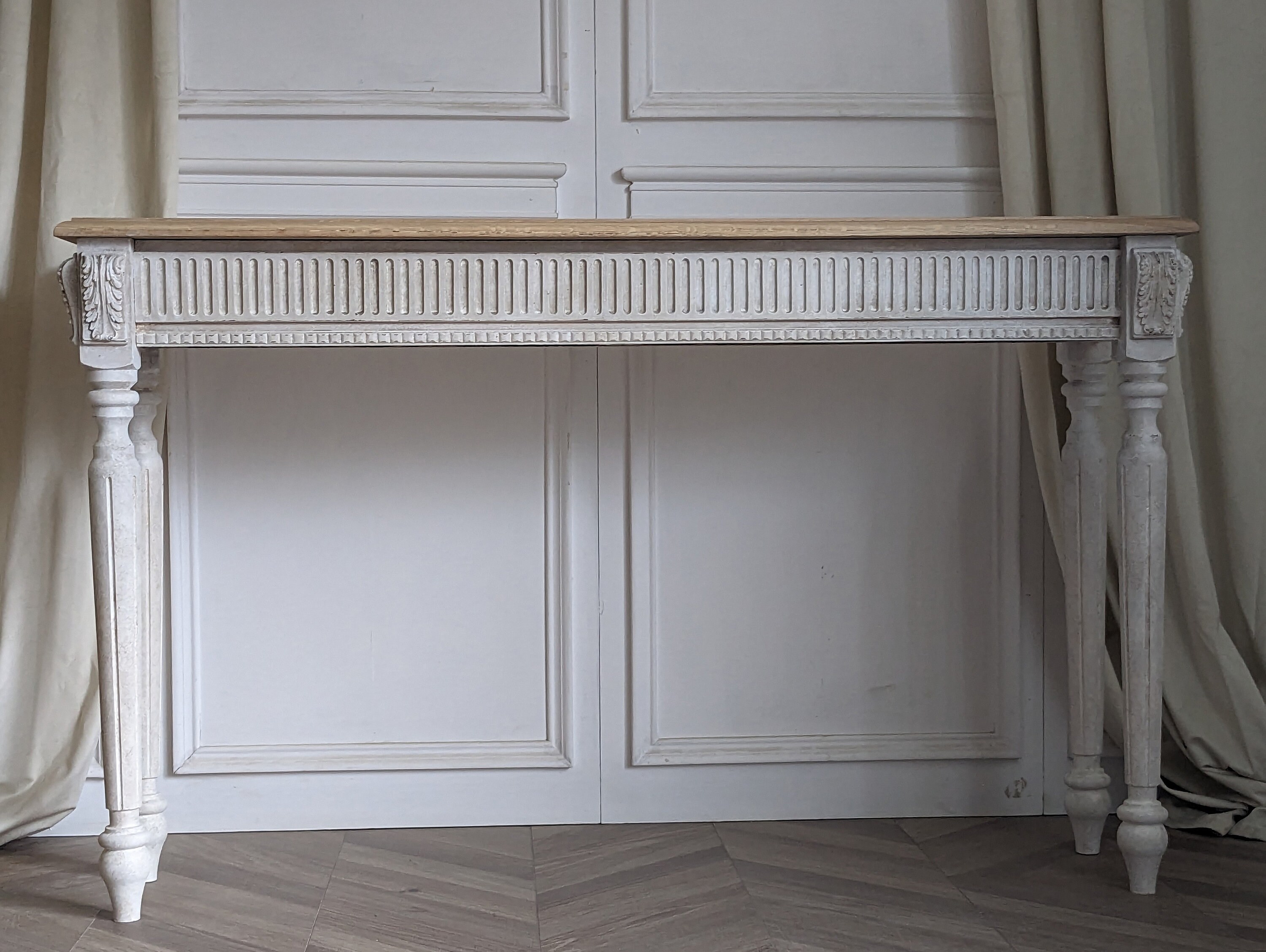 Le Trésor III Wooden Table Desk Distress Finish Narrow - Etsy