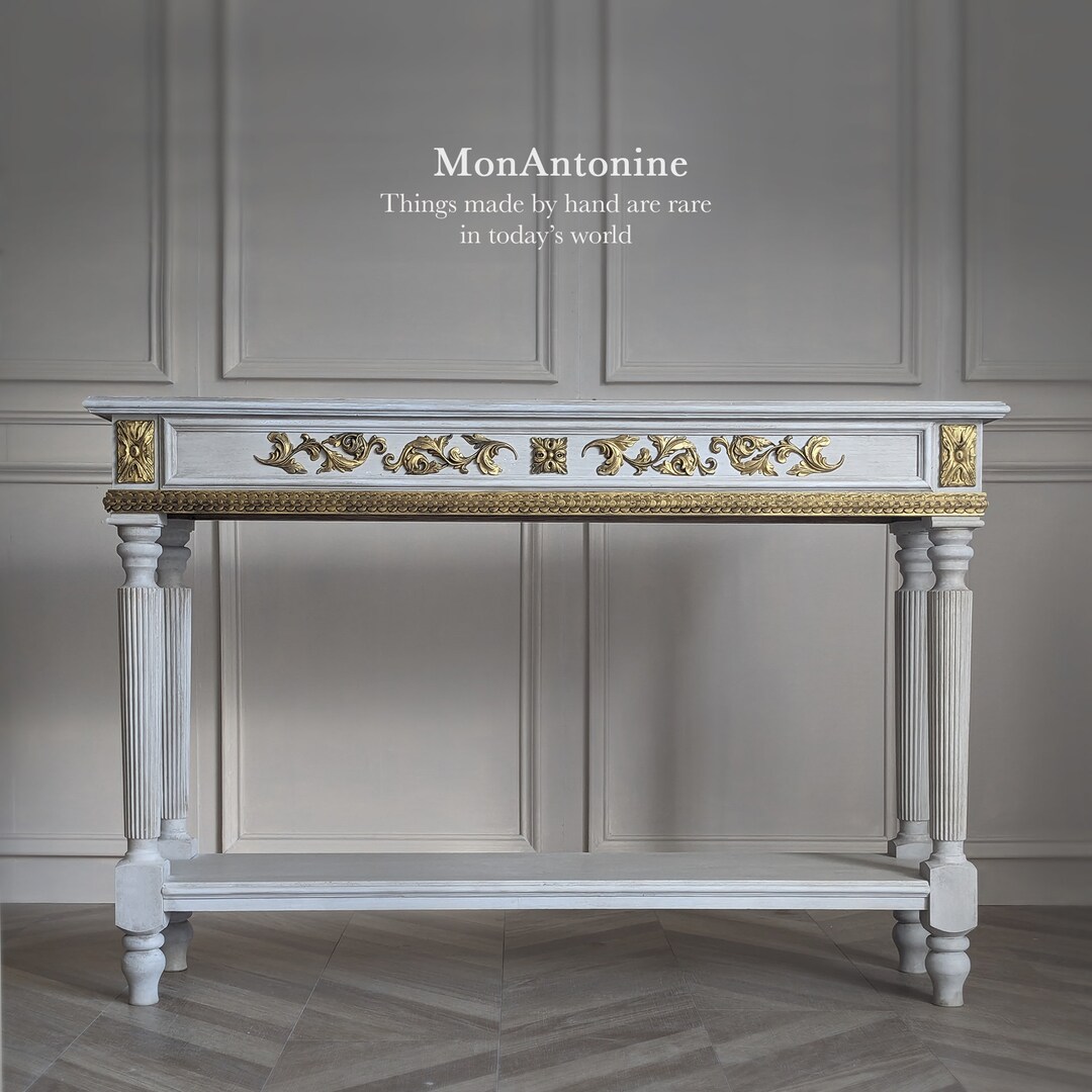 Chateau Dore V, Wooden Table, Desk, Distress Finish, Narrow Table ...
