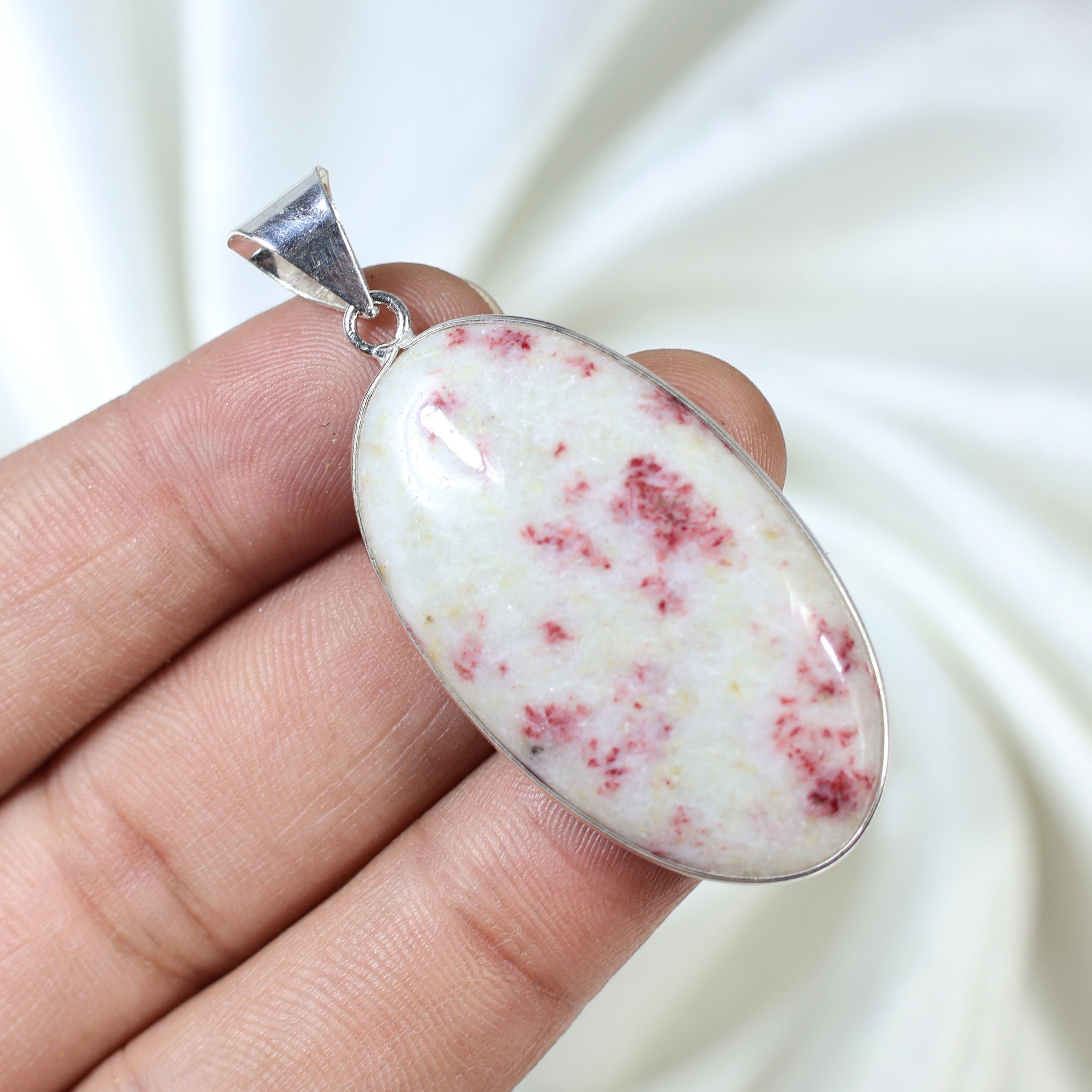 Top Natural Cinnabar Pendant, 925 Solid Silver Pendant, Top Precious ...