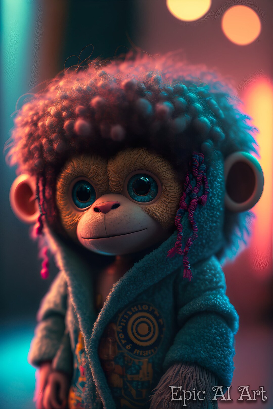 A Very Special Monkey Printable Digital Art Digital - Etsy