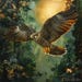 Golden Hawk in Jungle Art Print Majestic Bird of Prey Digital Download ...