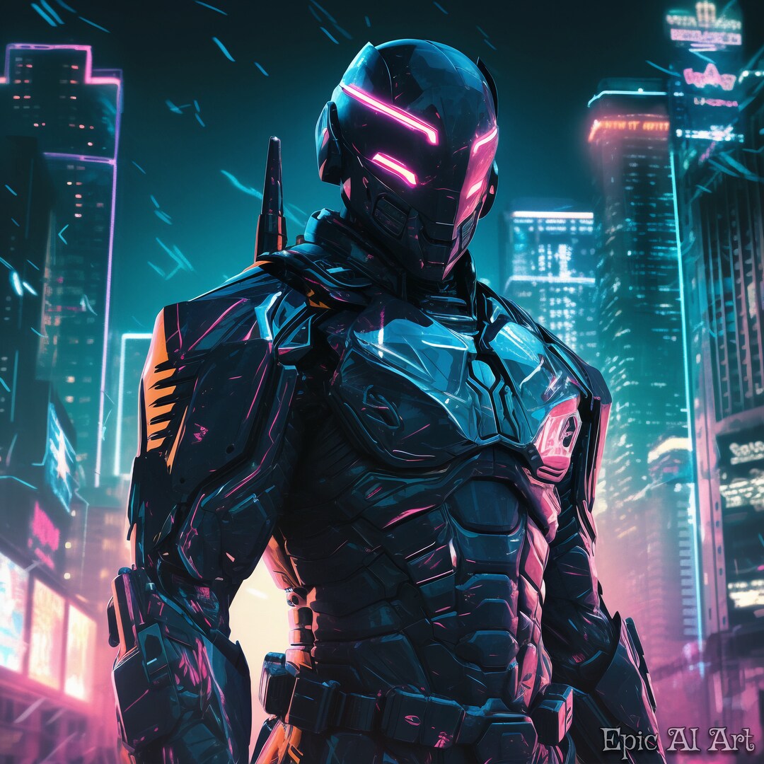 Cyberpunk, PRINTABLE, Wall Art, Digital Art, AI Art, Digital Print ...