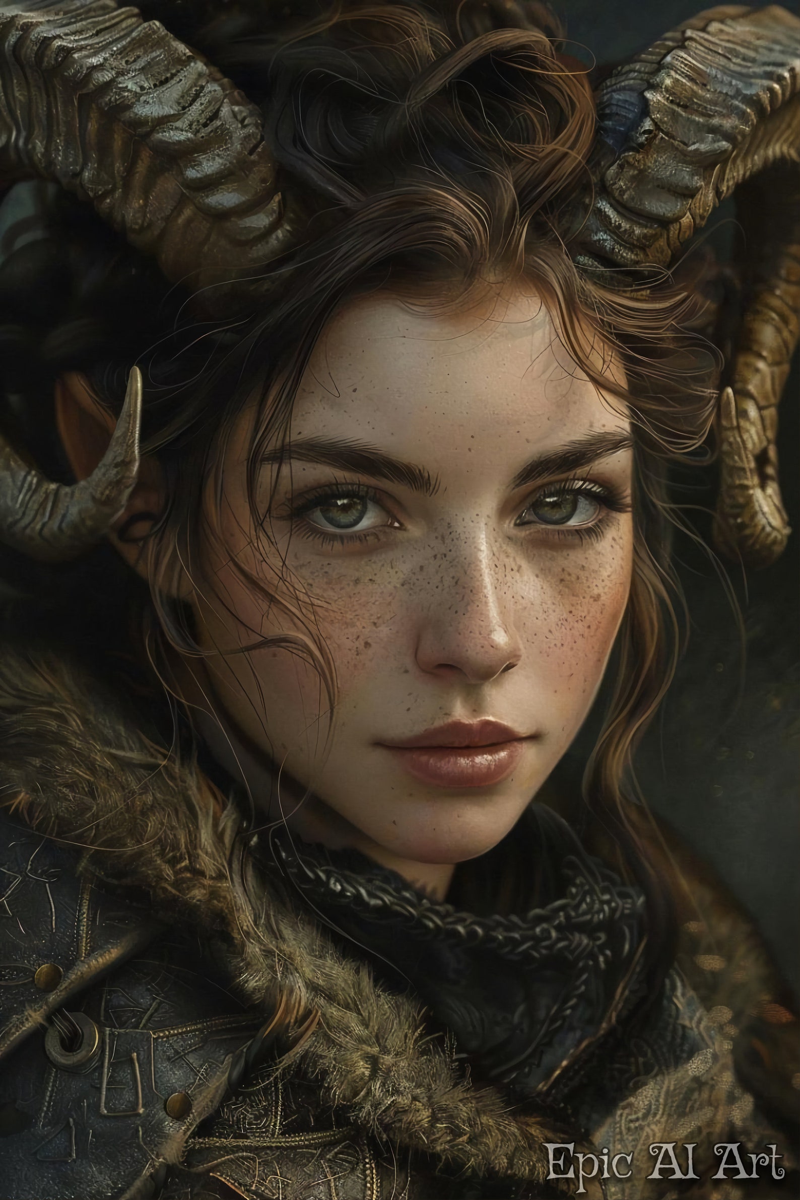 Mythical Fantasy Portrait Art Digital Art Print Wall Art AI Generated ...
