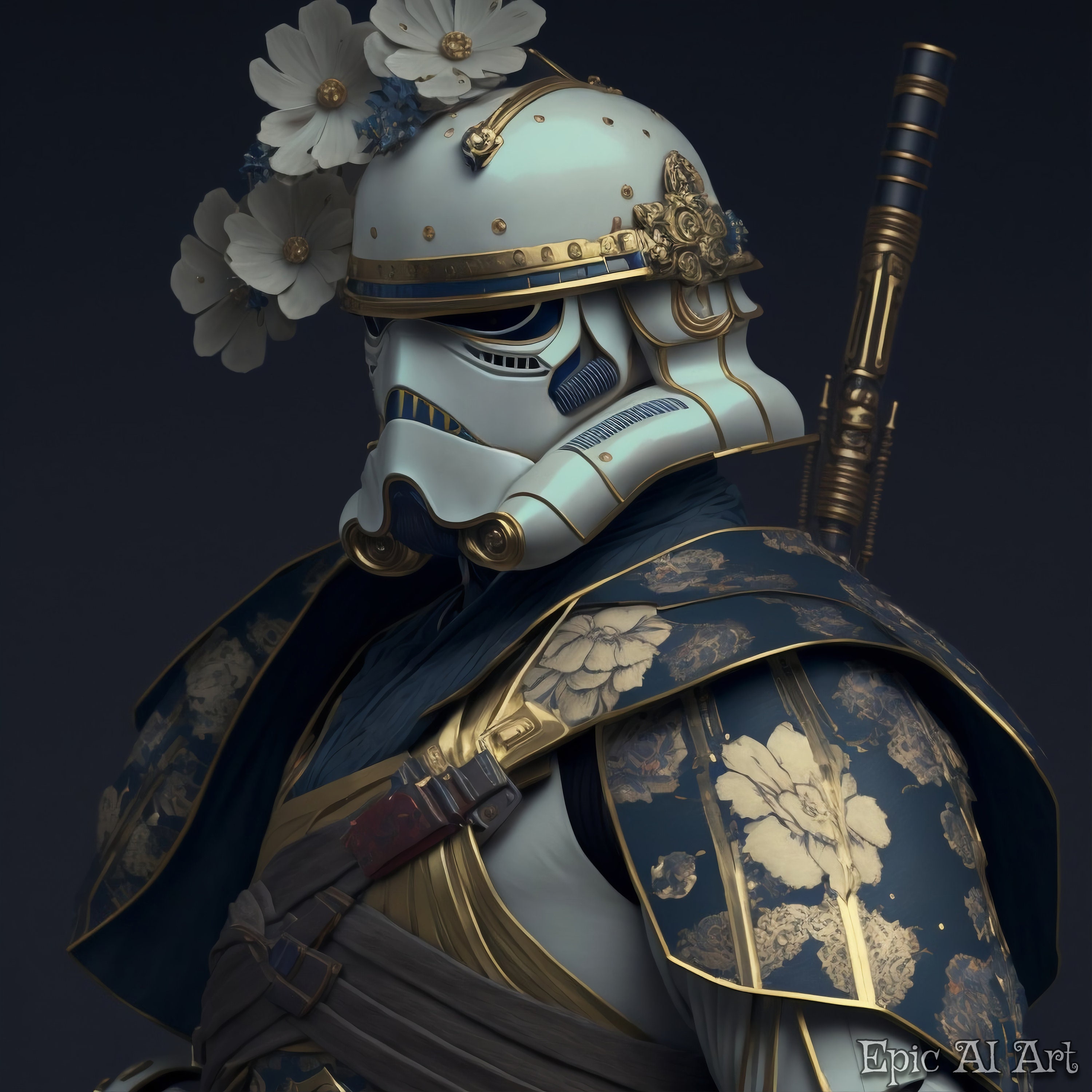 Samurai Stormtrooper, PRINTABLE, Wall Art, Digital Art, AI Art, Digital ...