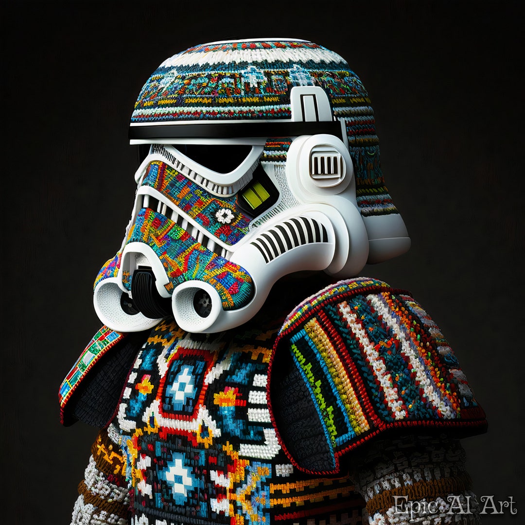 Knitted Stormtrooper Printable Digital Art Digital - Etsy