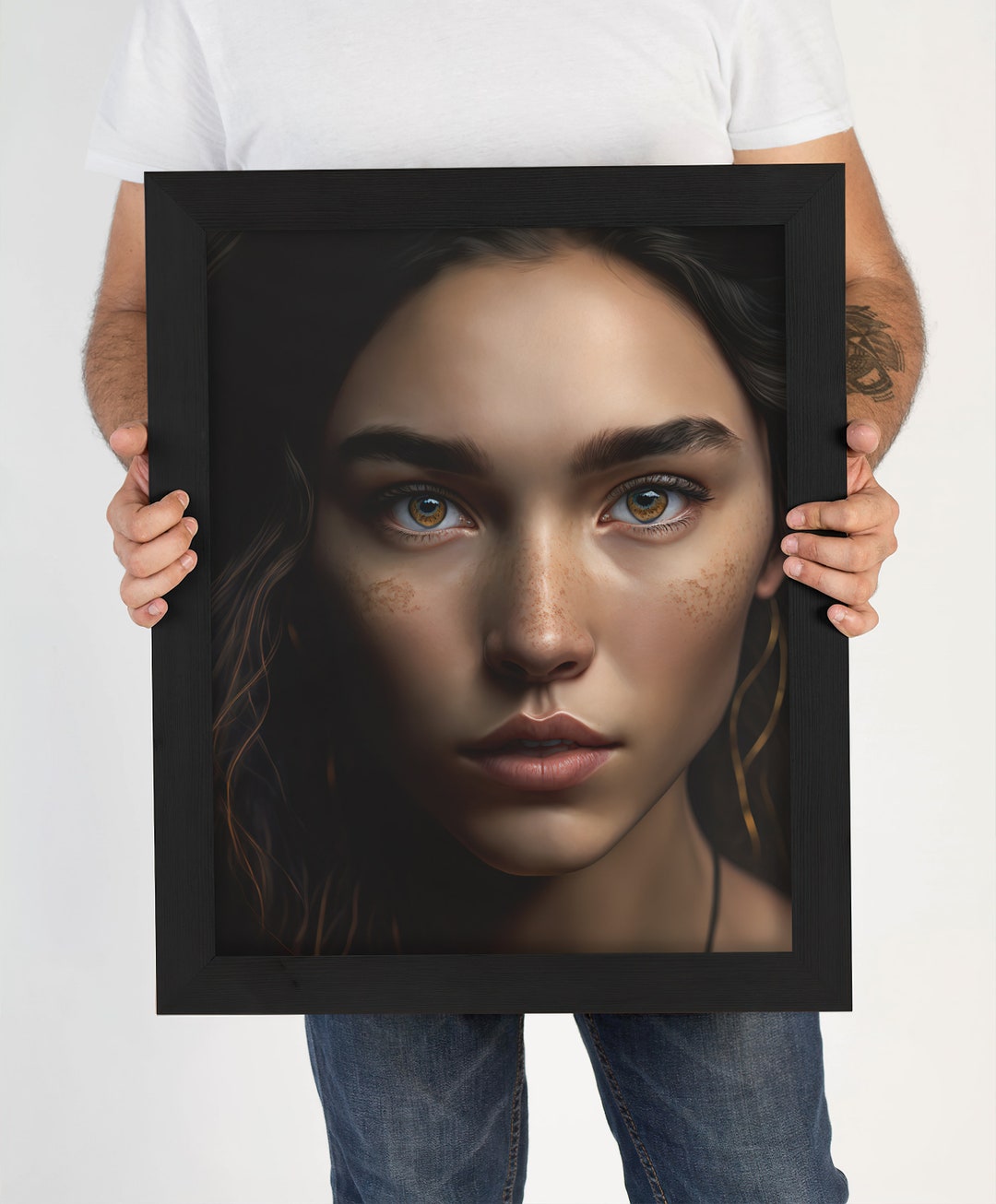 Beautiful Realistic Female Model Wall Art AI Generated Art - Etsy
