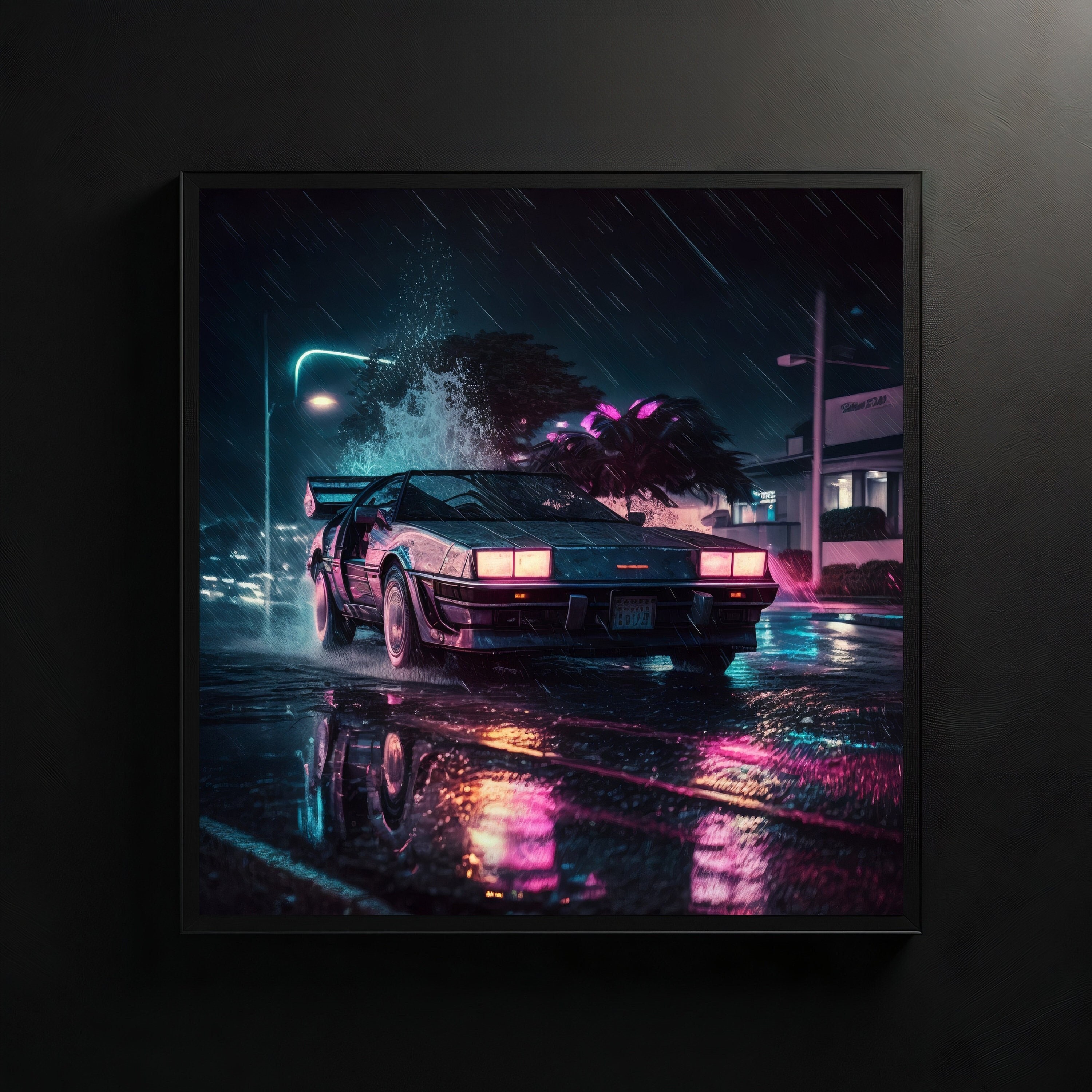 DMC Delorean Car Art Digital Download Printable Aiart - Etsy