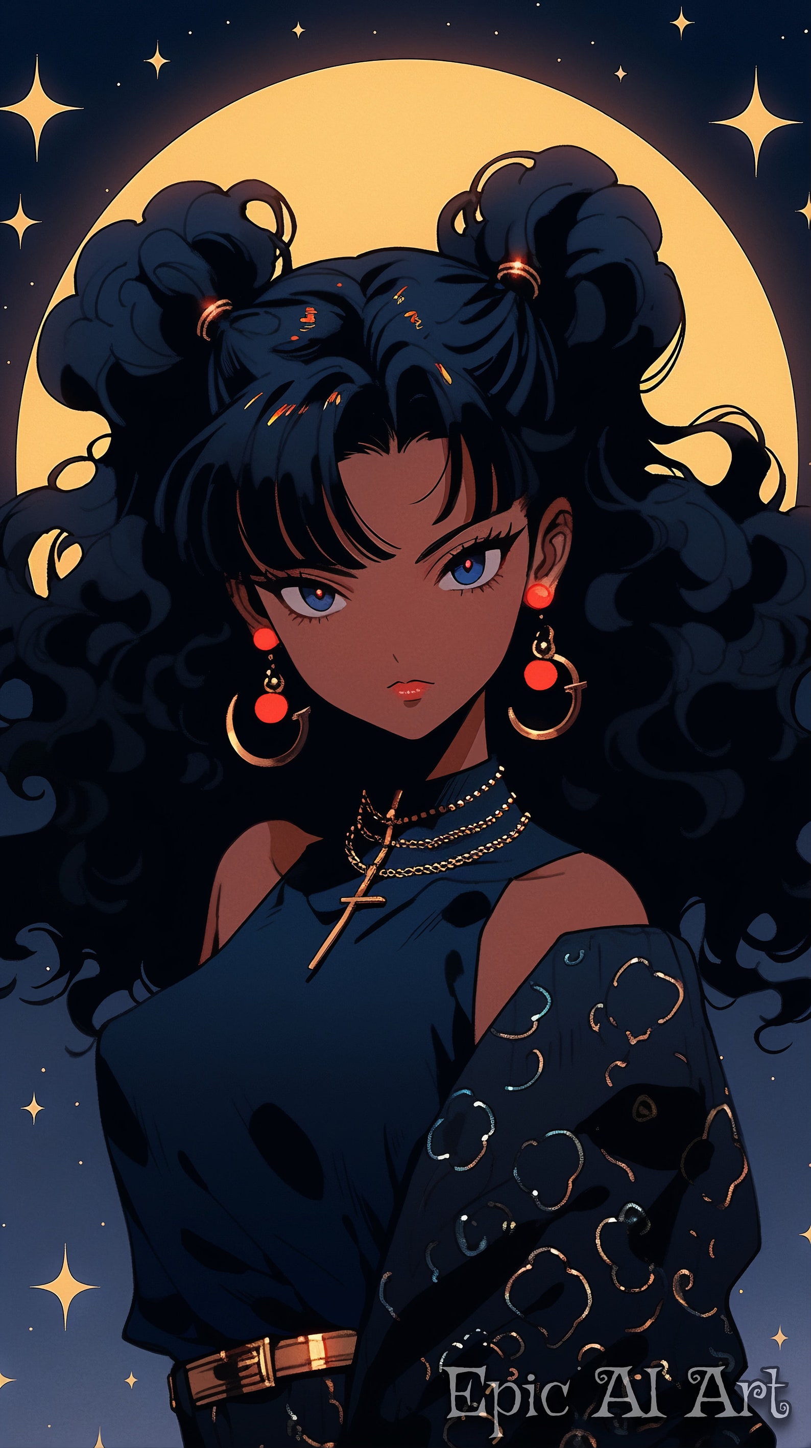 Anime Portrait Art Digital Art Print Wall Art AI Generated Fantasy AI ...
