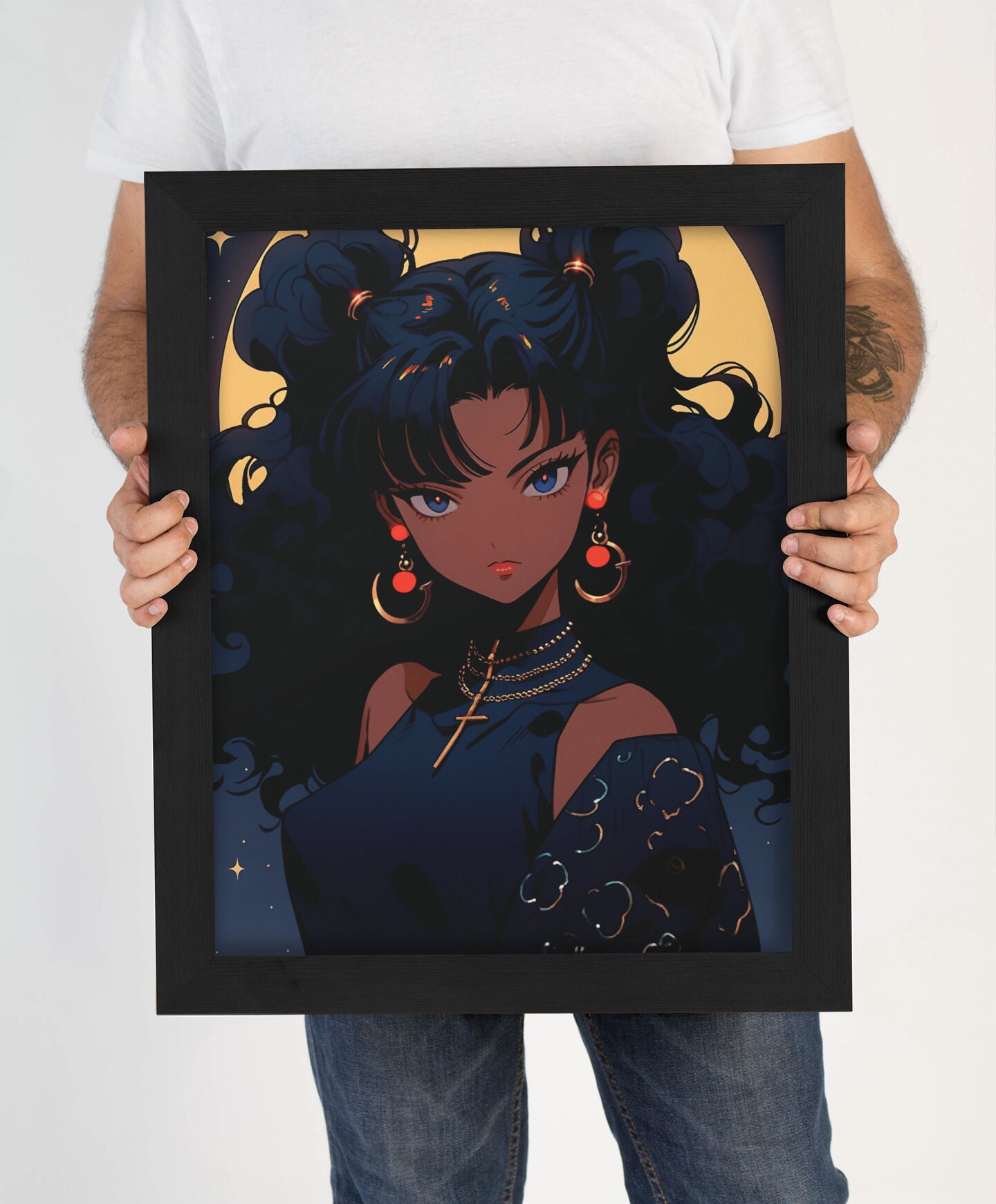 Anime Portrait Art Digital Art Print Wall Art AI Generated Fantasy AI ...
