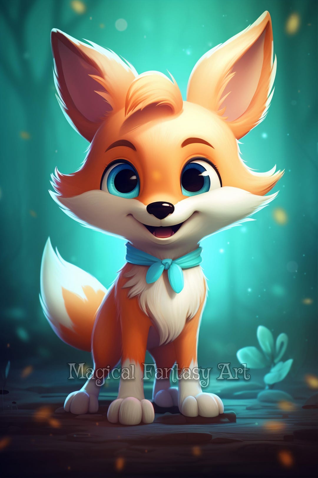 Whimsical Fantasy Fox Character Art – Cute Storybook Animal ...