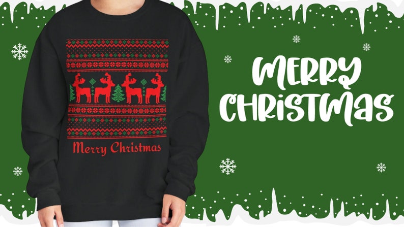 Merry Christmas Sweater - Etsy