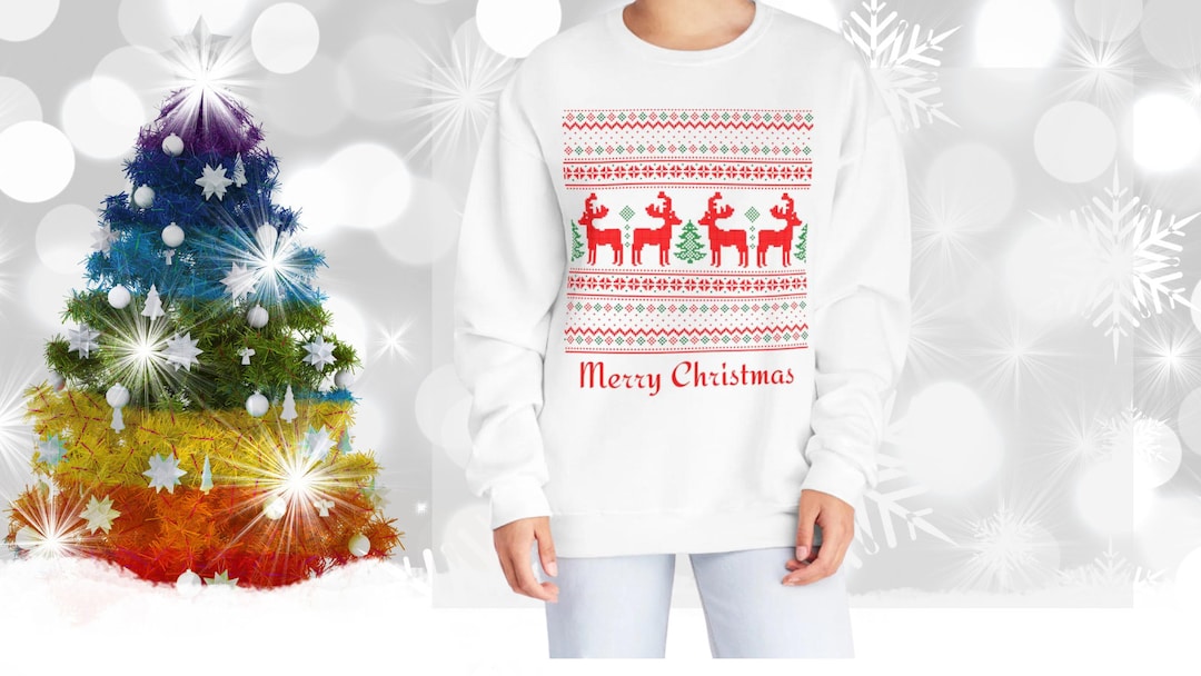 Merry Christmas Sweater - Etsy