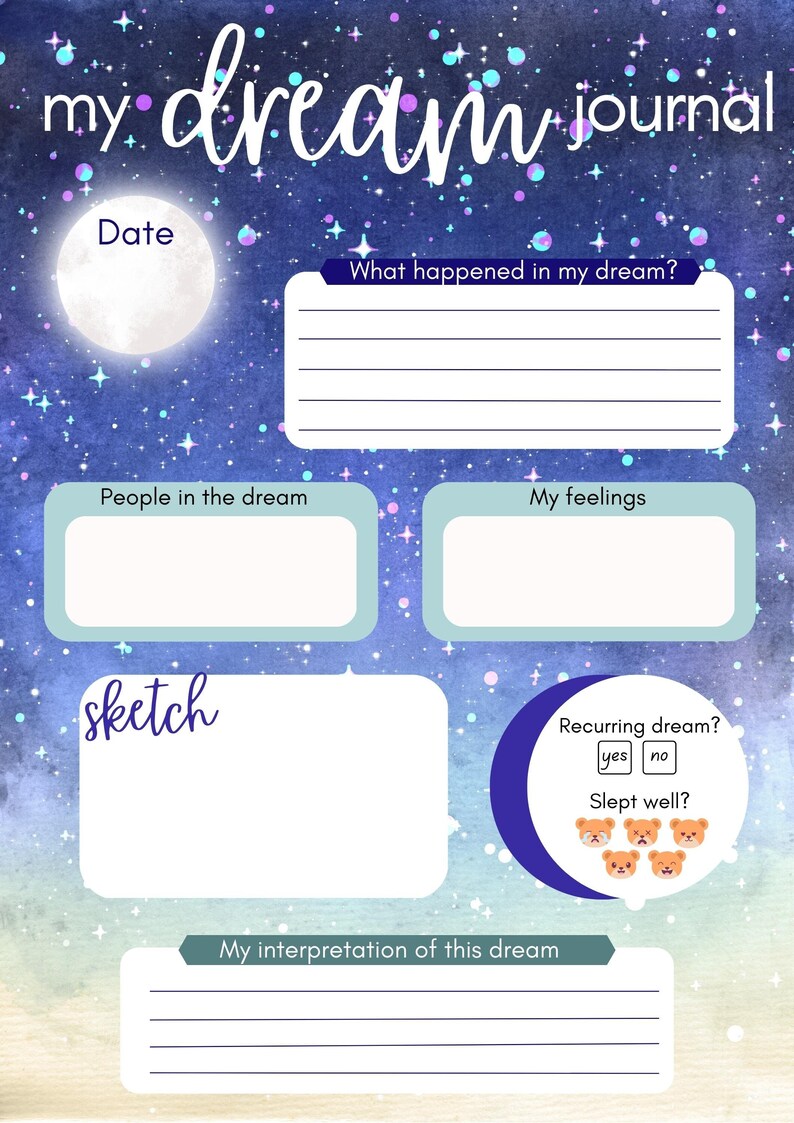 Digital Dream Journal - Etsy