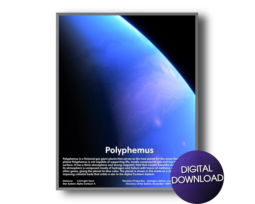 Avatar: the Way of Water Polyphemus Planet Detailed 3D - Etsy