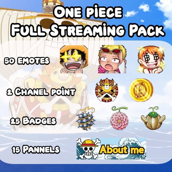 Twitch one piece emotes - Etsy México